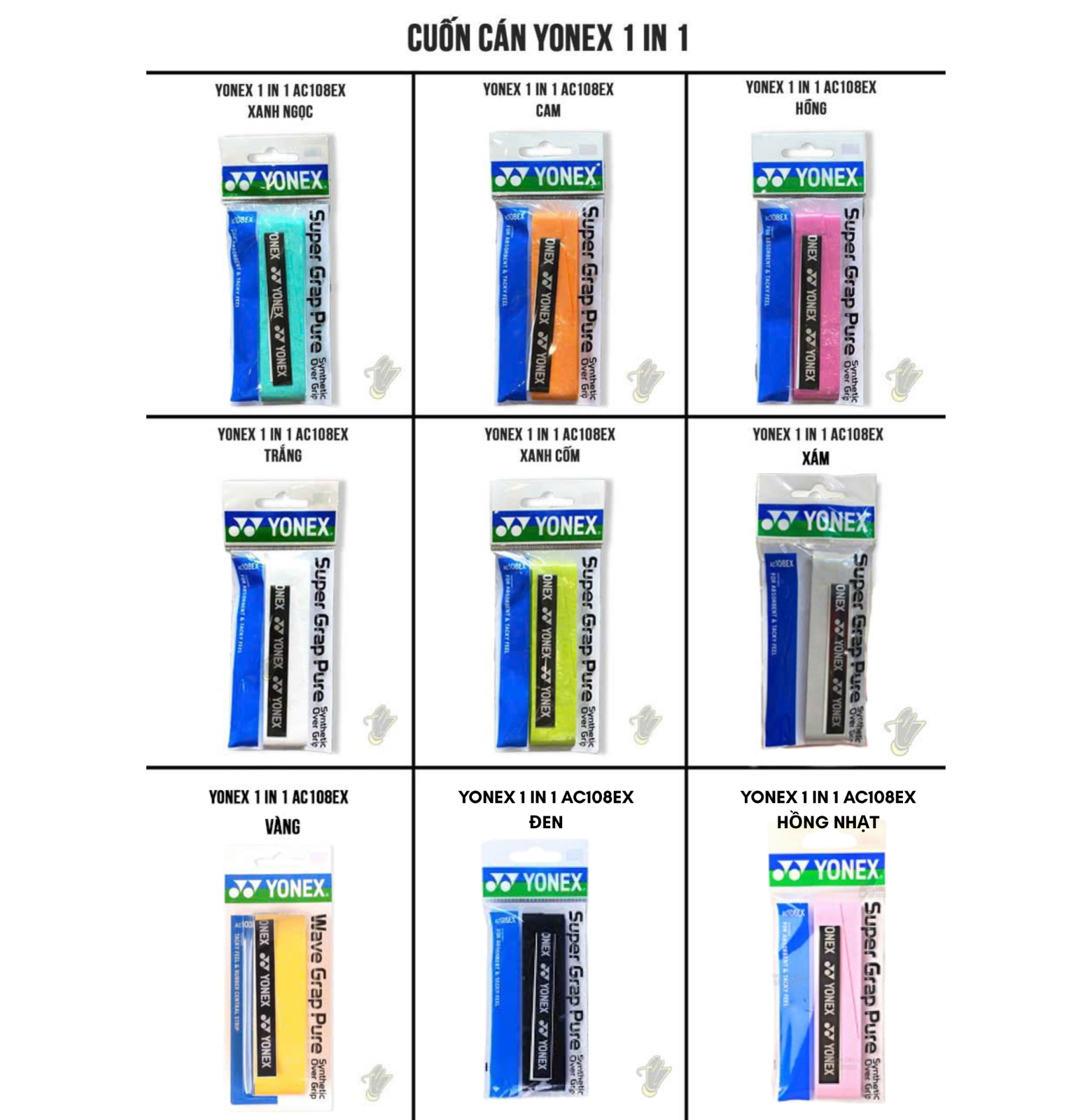 Quấn cán cầu lông Yonex AC108EX